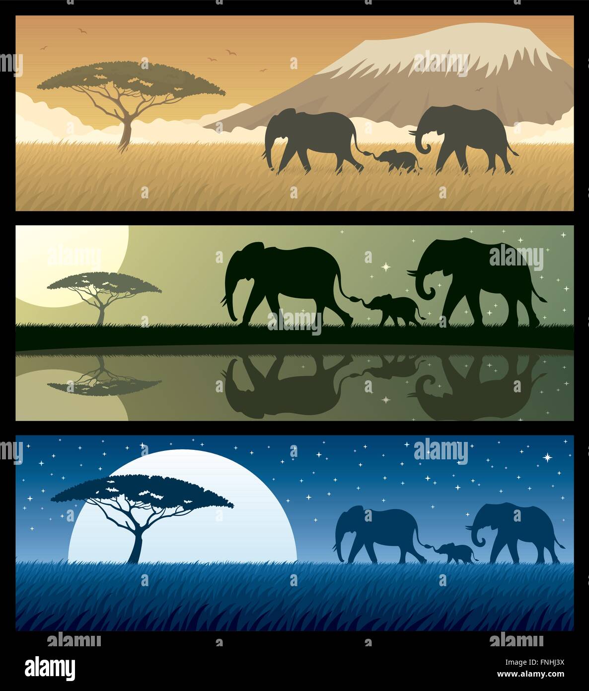 Landscapes collection Stock Vector Images - Alamy