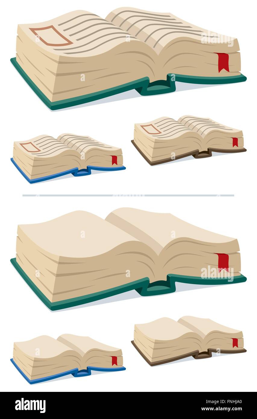 Open old book isolated Stock Vector Images - Alamy