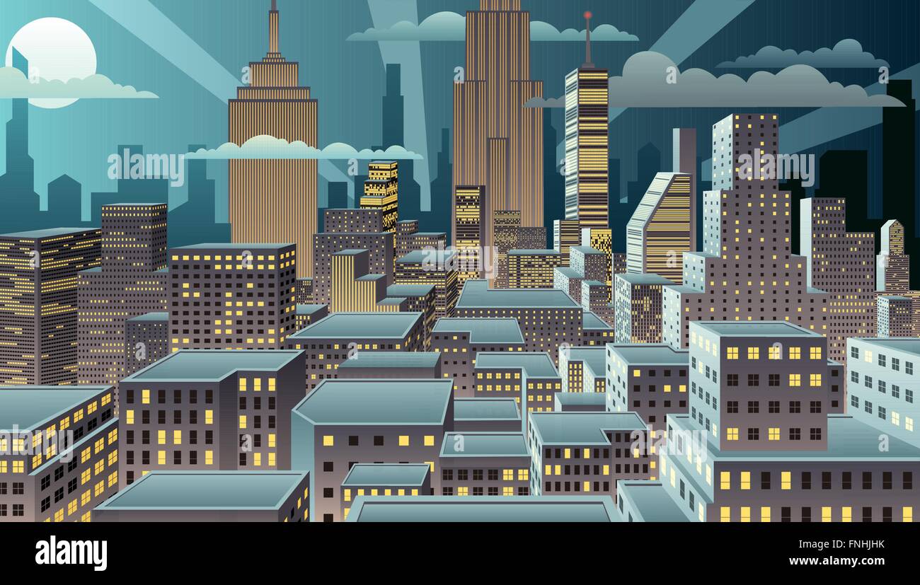 Comic Book Cityscape