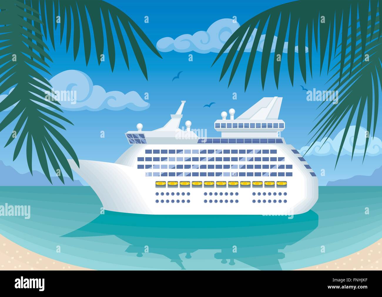 Mooring cruise ferry Stock Vector Images - Alamy