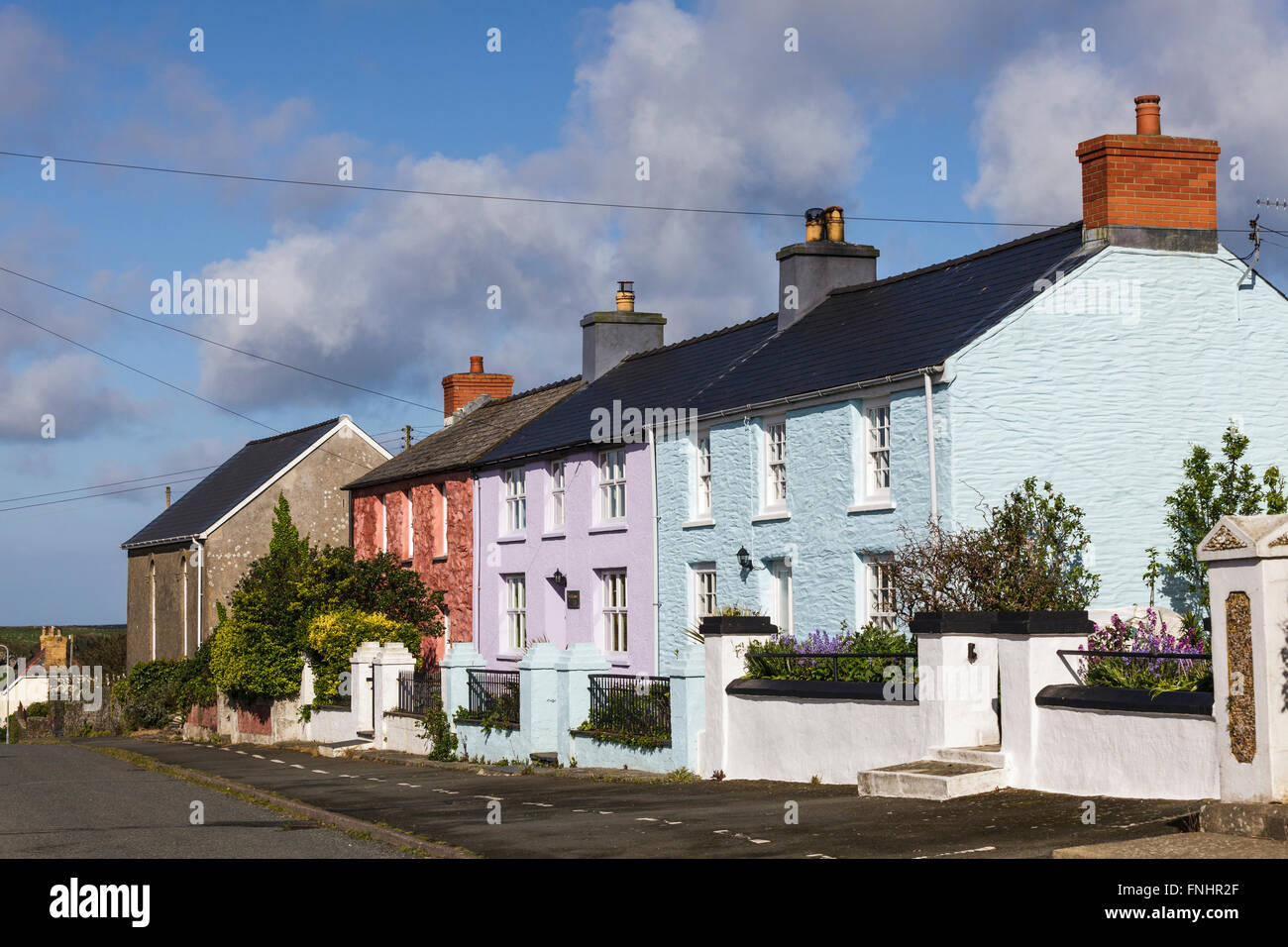 Cottages at Trefin, Pembrokeshire, west Wales, UK Stock Photo - Alamy