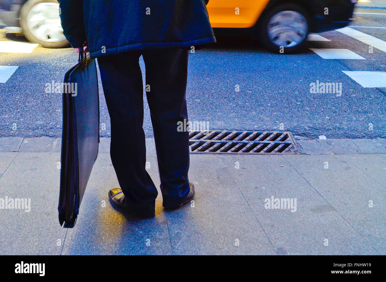 Waiting To Cross The Street High Resolution Stock Photography and ...