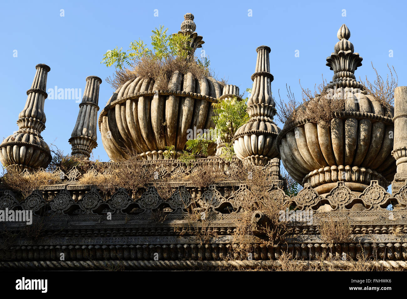 Ancient Muslim tombs in Junagadh in Gujarat state in India Stock Photo ...
