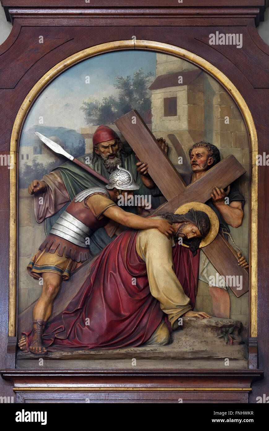 3rd Stations of the Cross, Jesus falls the first time, Basilica of the ...