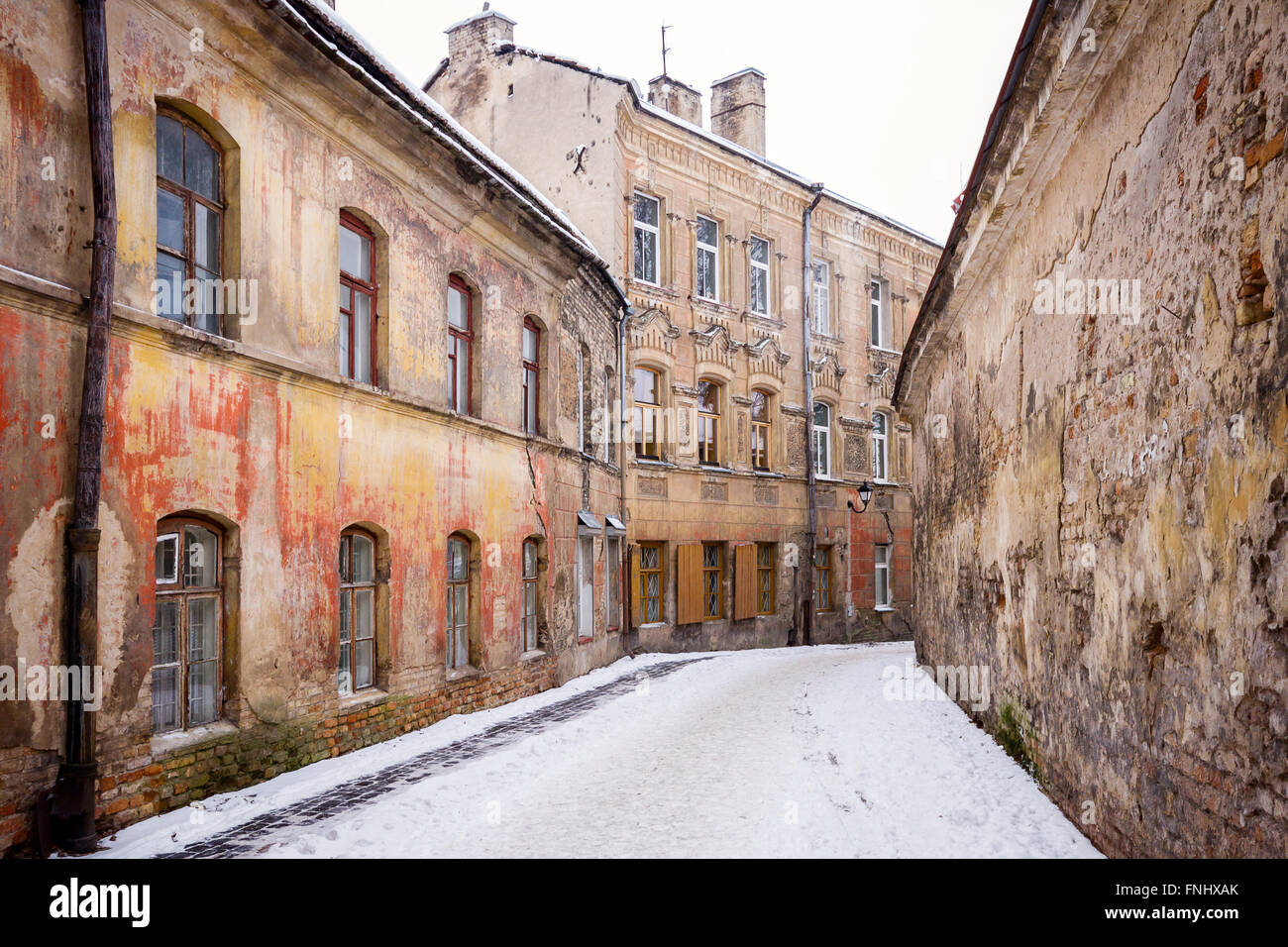 Street in old town of Vilnius, Lithuania Stock Photo - Alamy