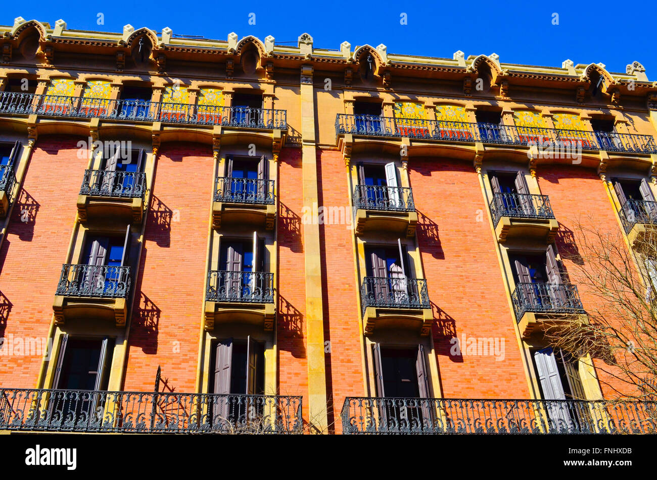 Apartment building. Barcelona, Catalonia, Spain Stock Photo - Alamy