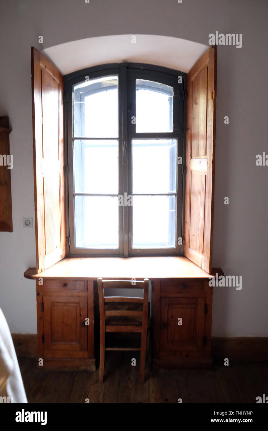 Monastic cell in the Carthusian monastery in Pleterje, Slovenia on ...
