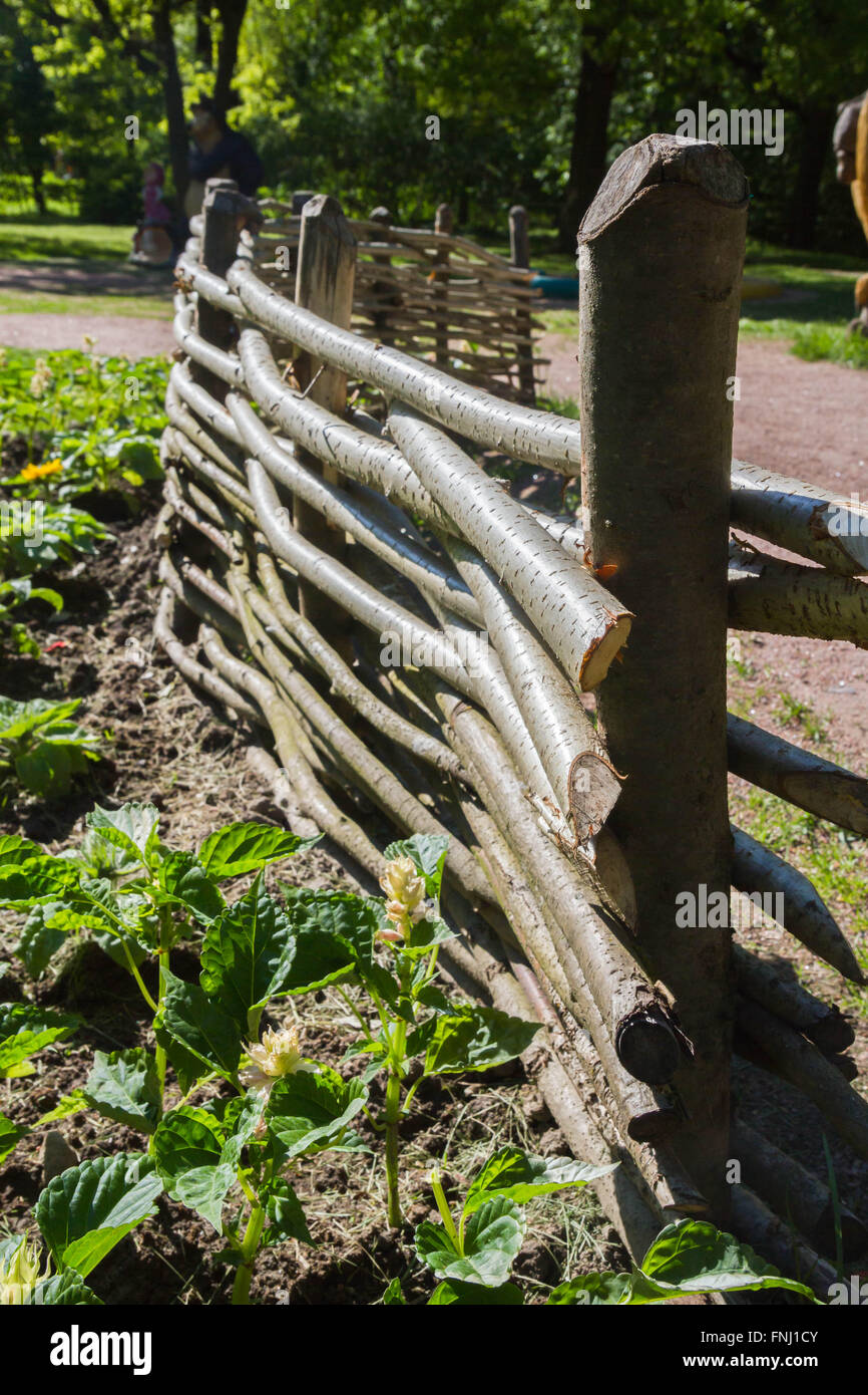 A makeshift fence of twigs and sticks Stock Photo - Alamy