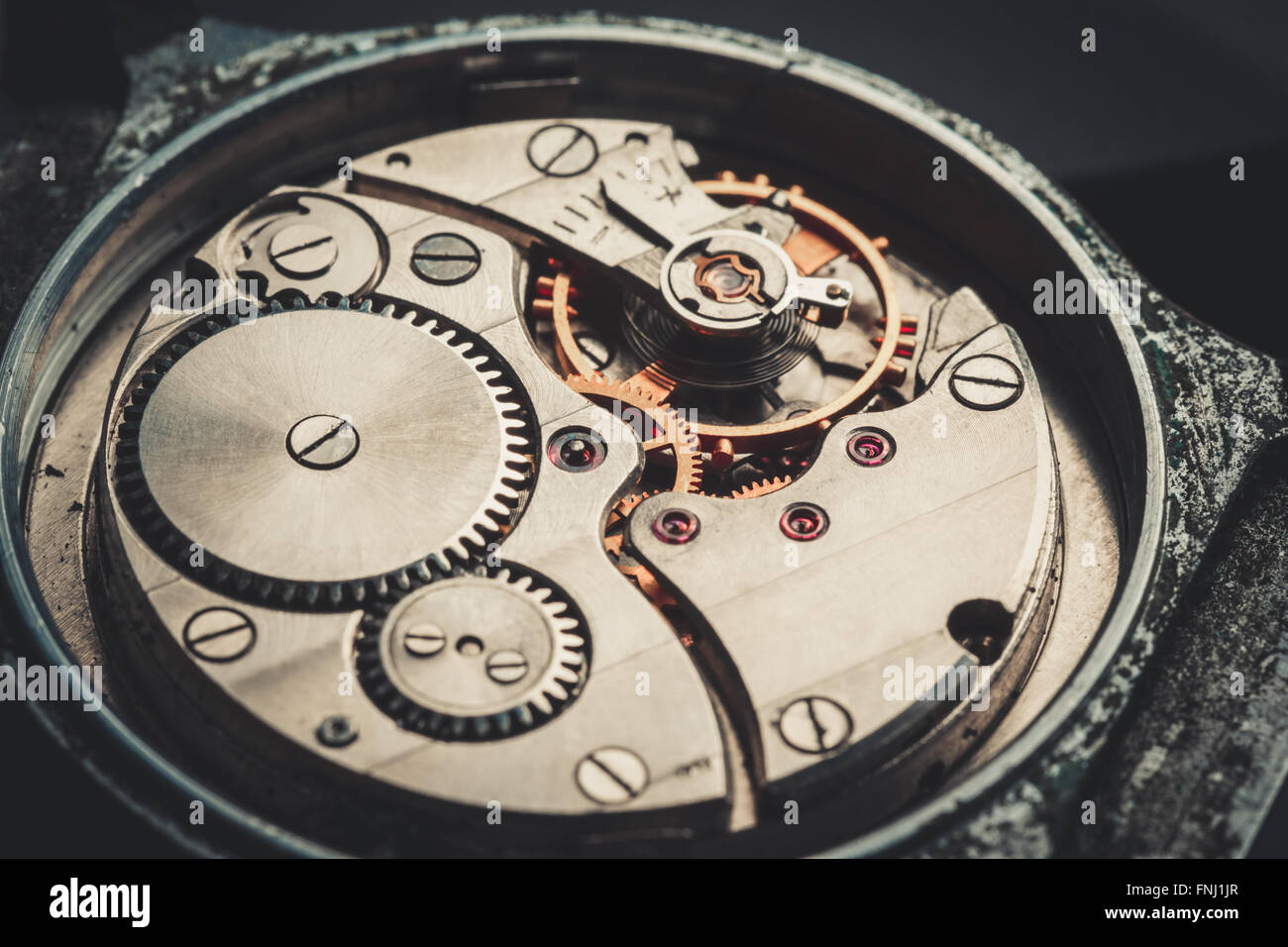 mechanism antique vintage wrist watch beautiful original black and ...