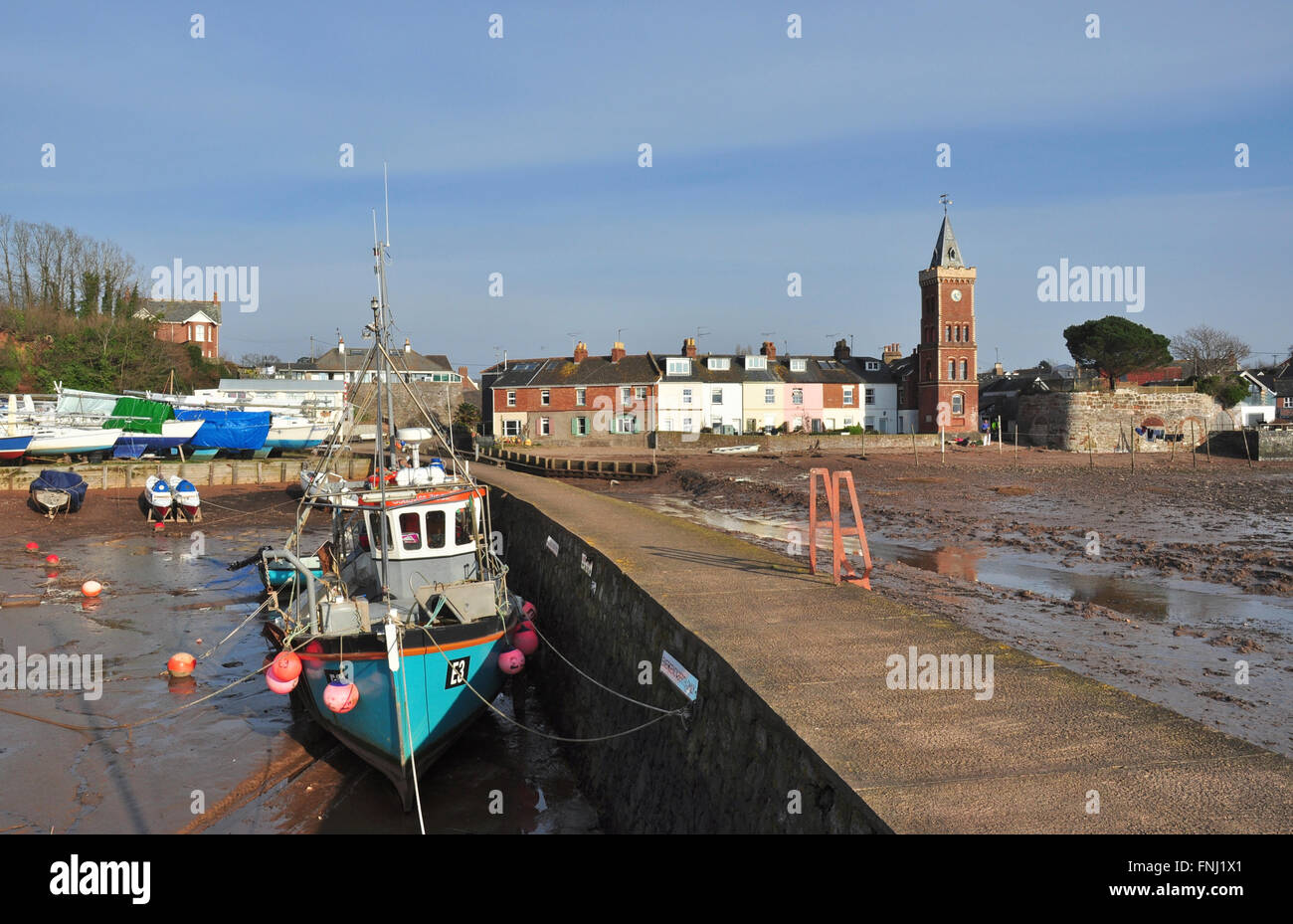 Harbour Wall, Sea Front Cottages and Peters Tower, Lympstone, Devon ...