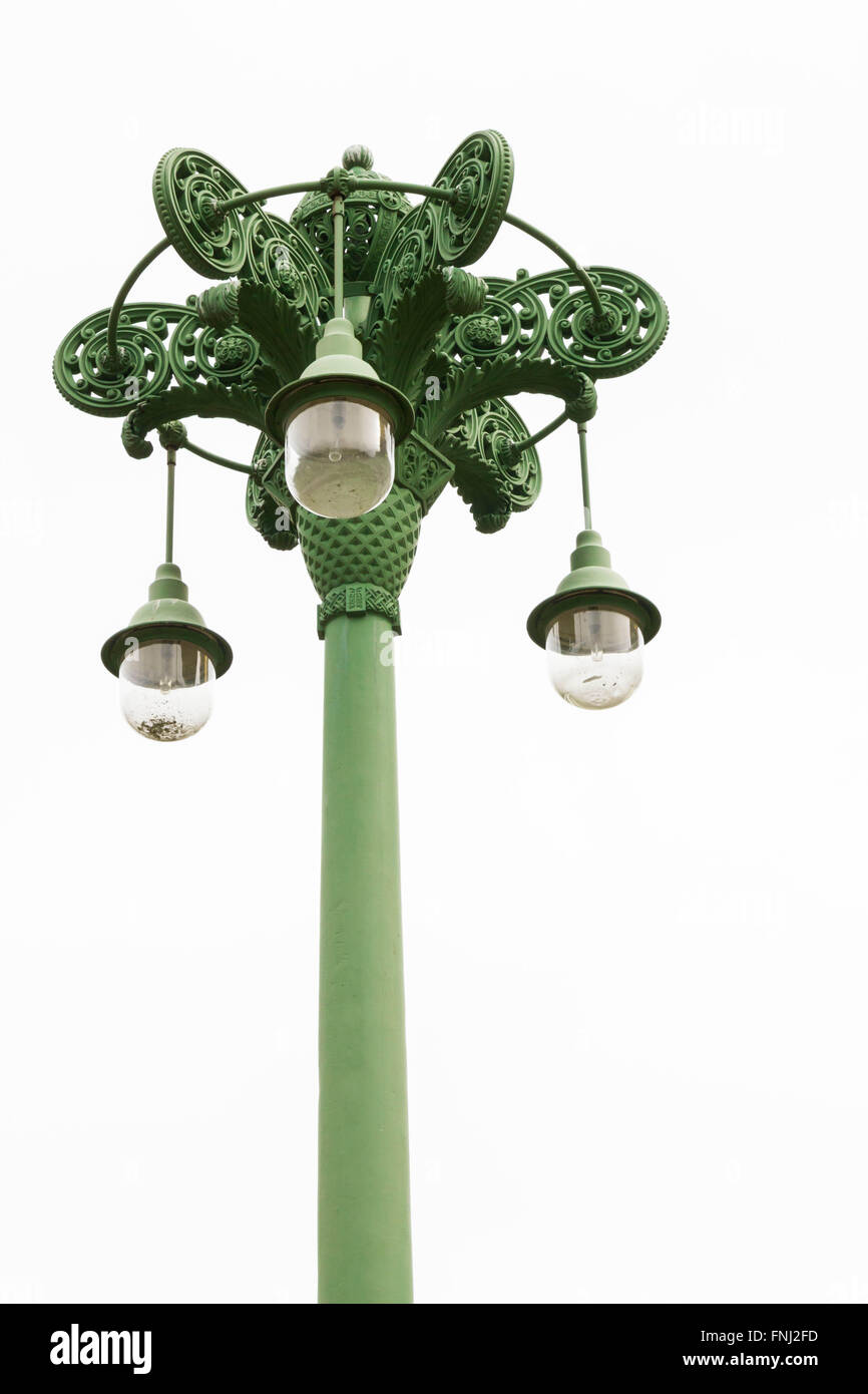 Electric ancient pillar with three glass plutonomy Stock Photo - Alamy