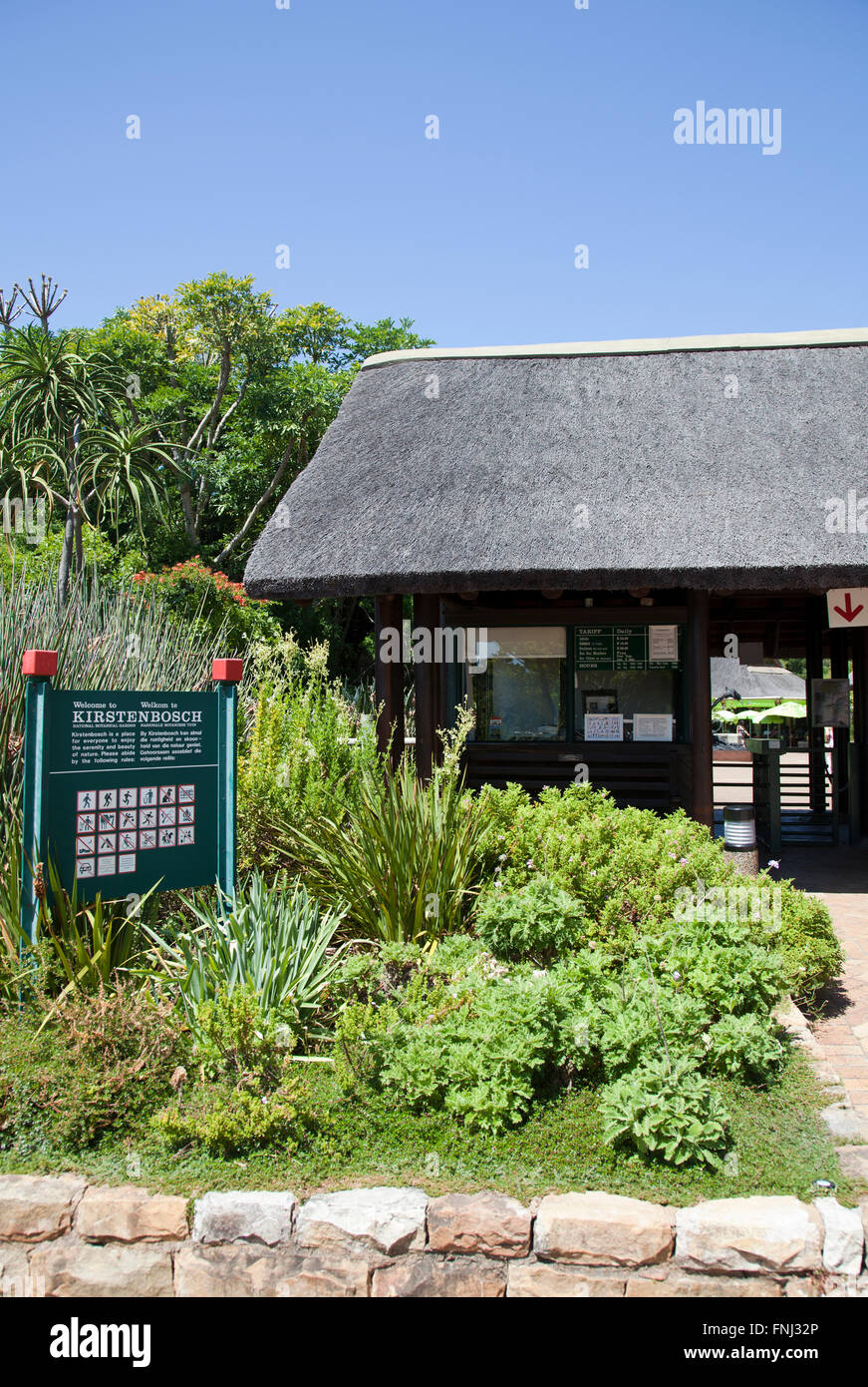 Entrance kirstenbosch national botanical garden hi-res stock ...