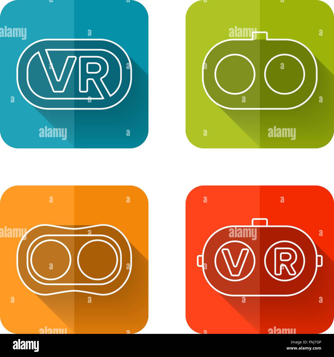 Set icons of virtual reality Stock Vector Image & Art - Alamy