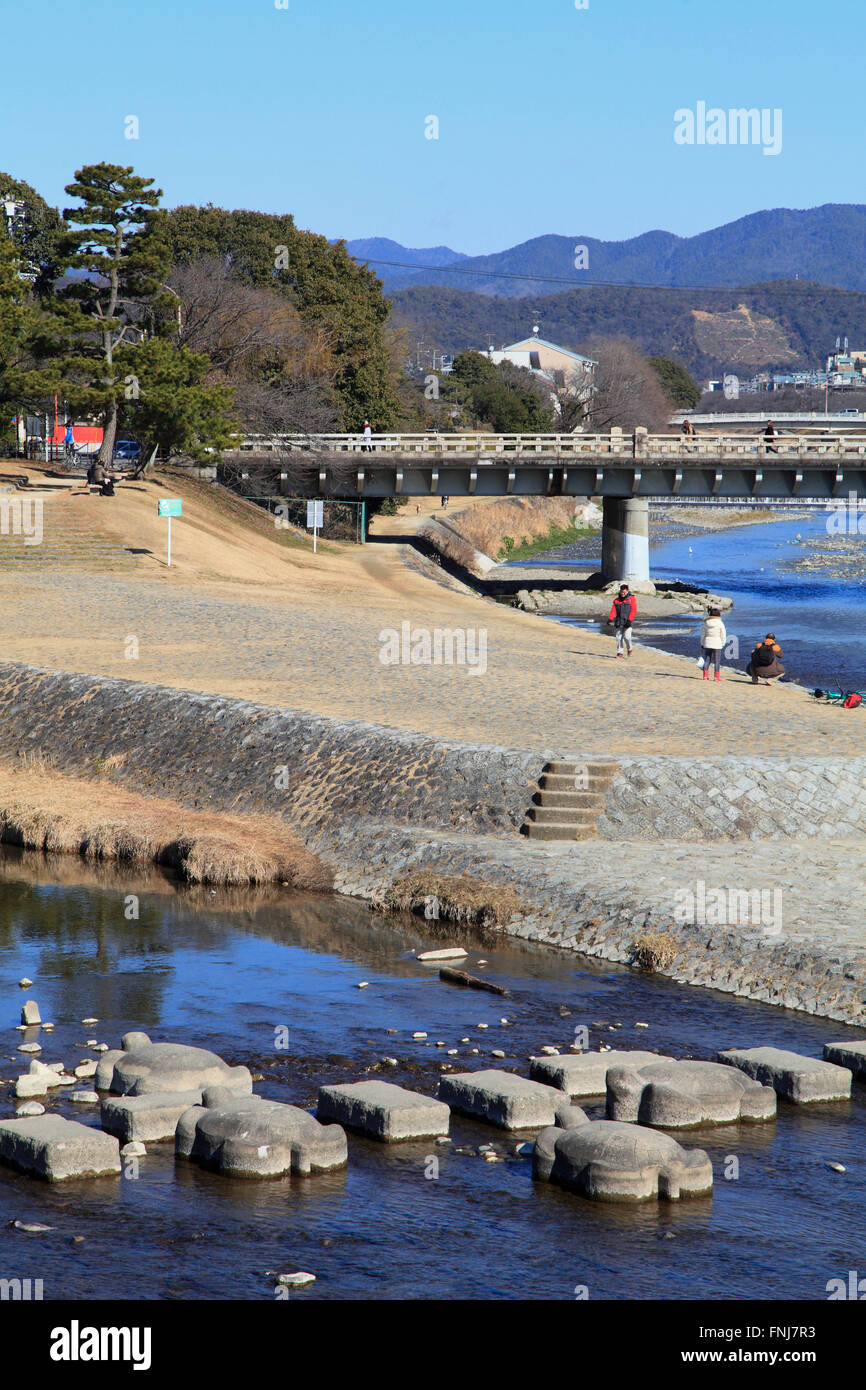 Japan; Kyoto; Kamo River Stock Photo - Alamy