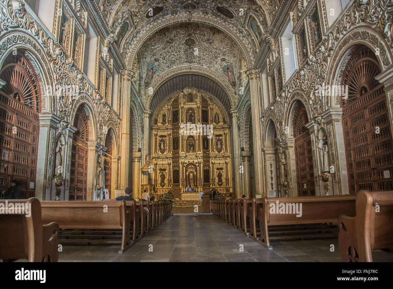 Monastery garden templo de santo domingo de guzman hi-res stock ...