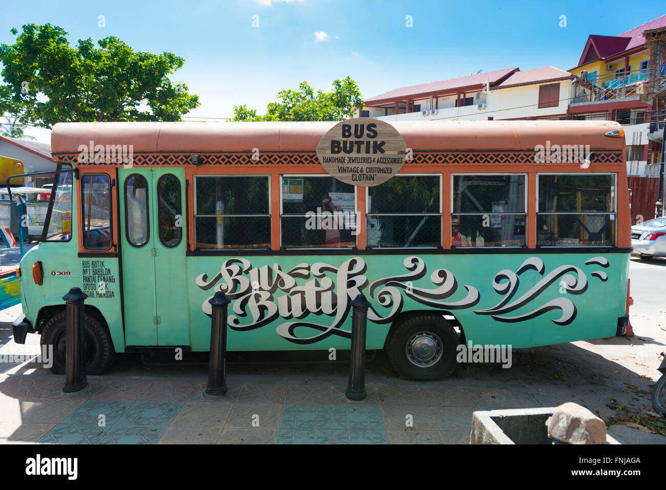 Bus butik (boutique) clothing shop in Langkawi, Malaysia Stock Photo ...