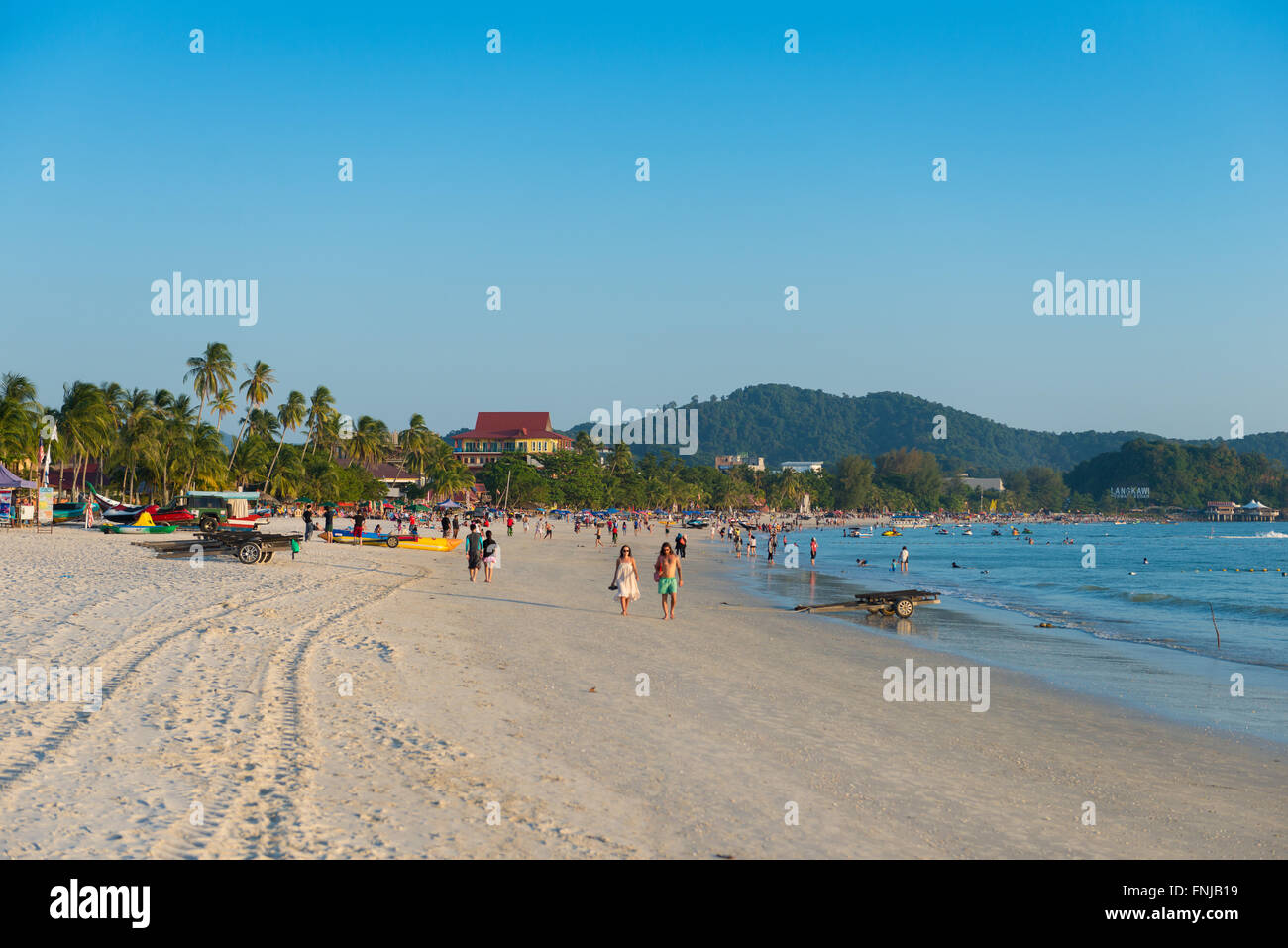 Langkawi Cenang beach at sunset, Malaysia Stock Photo - Alamy