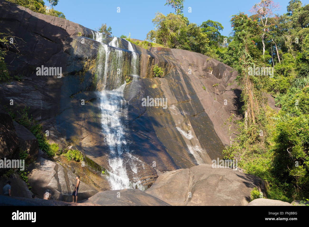 Highest point of Seven Wells waterfall in Langkawi, Malaysia Stock ...