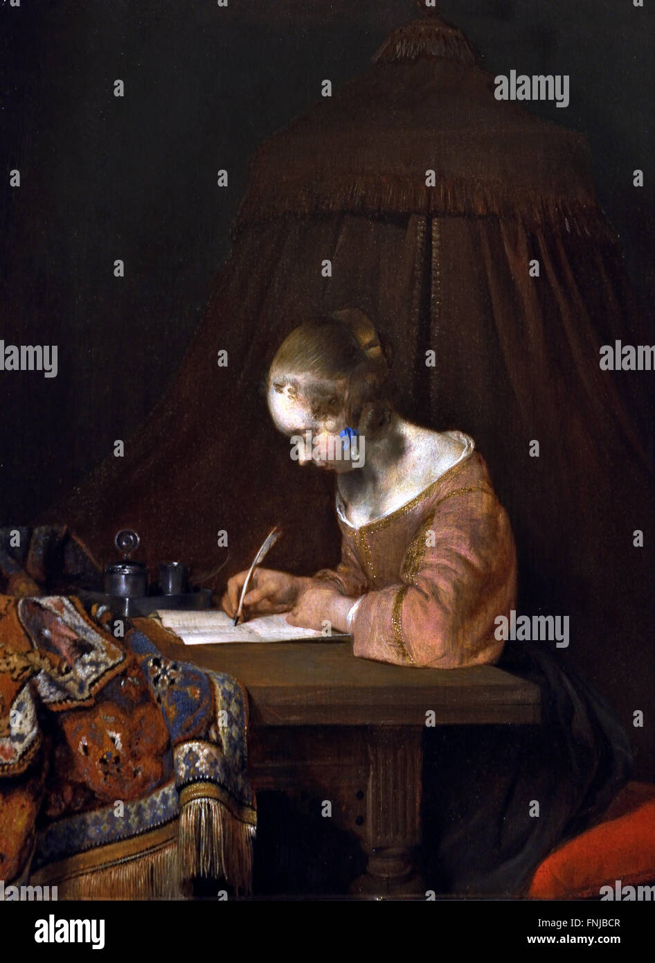 Woman Writing a Letter 1655 Gerard ter Borch 1617-1681 Dutch ...