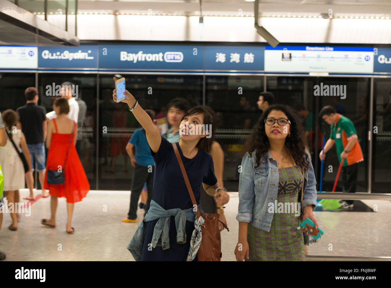 Women in subway hi-res stock photography and images - Alamy