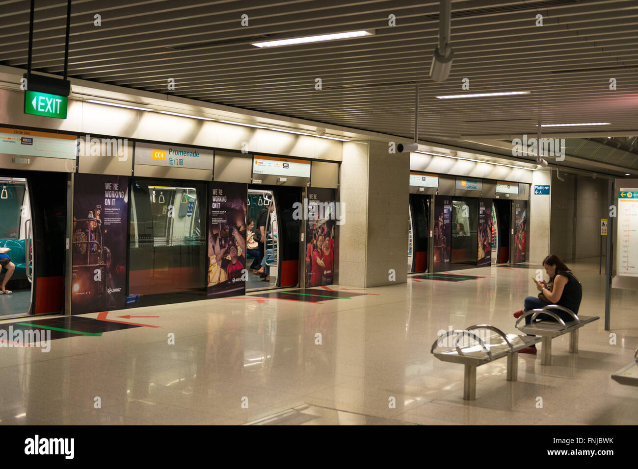 Empty Subway Station, Singapore Stock Photo - Alamy