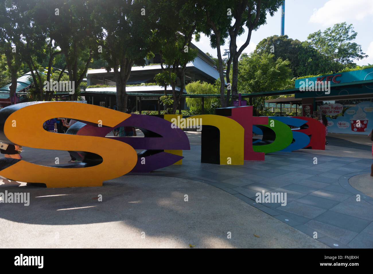 Sentosa Sign On Sentosa Island, Singapore Stock Photo - Alamy