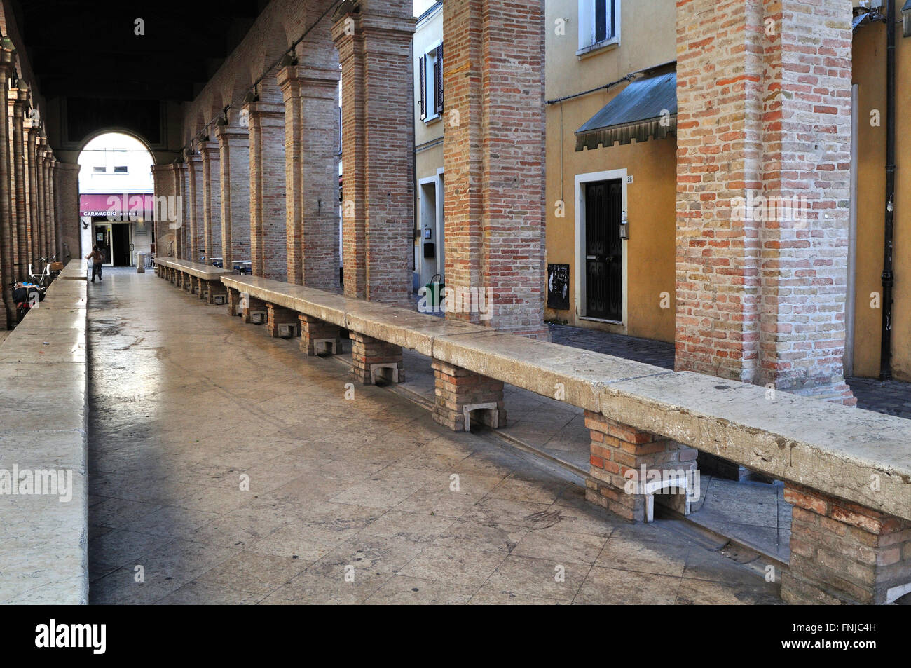 Italy, Emilia Romagna, Rimini, Cavour Square, Vecchia Pescheria the Old ...