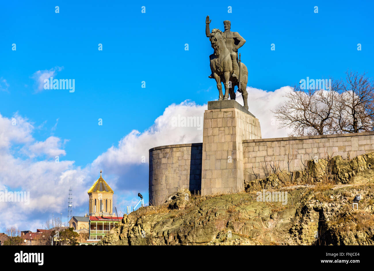 Monument of King Vakhtang I Gorgasali in Tbilisi Stock Photo - Alamy