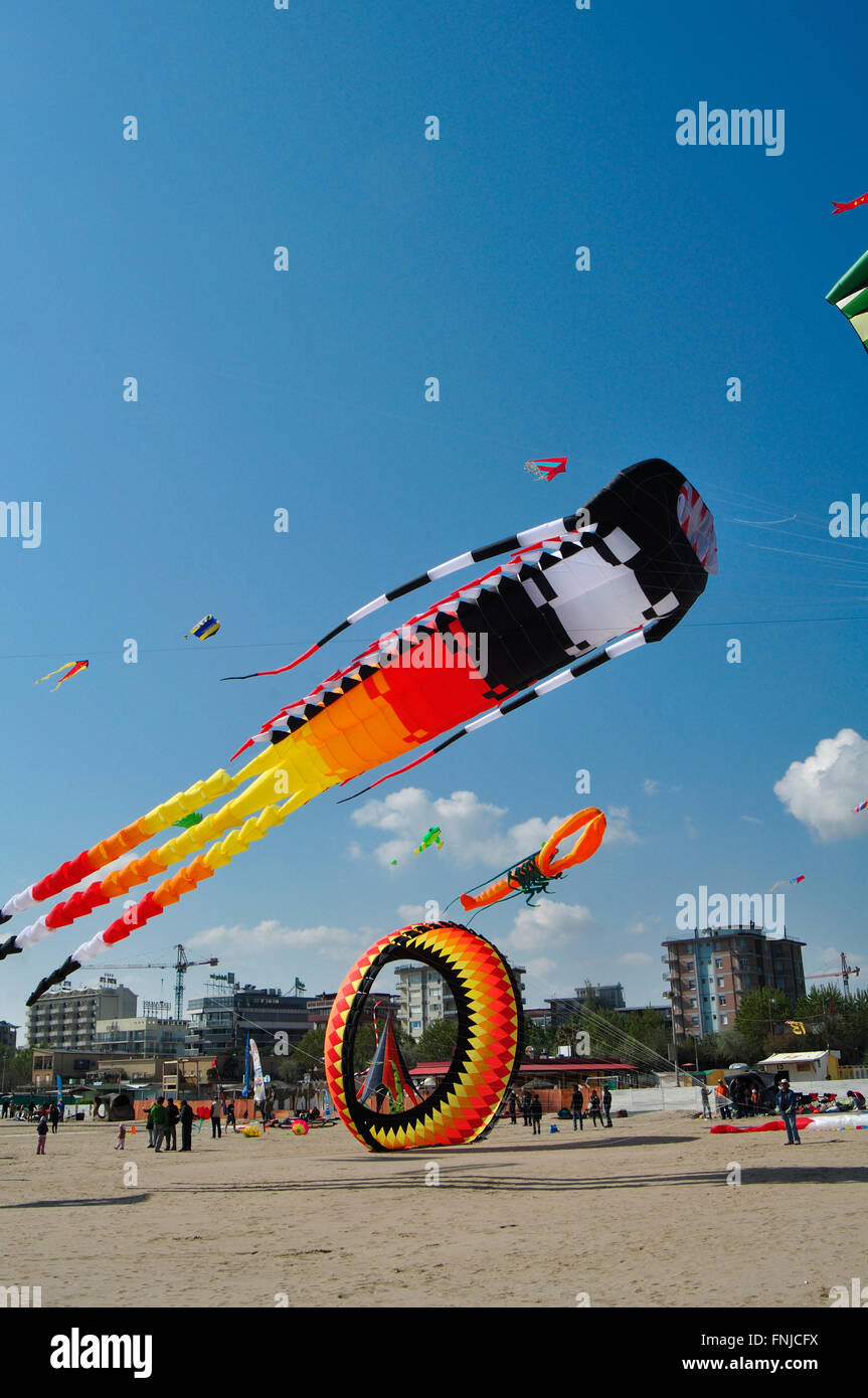 Italy, Emilia Romagna, Rimini, International Kite Festival, Kites ...
