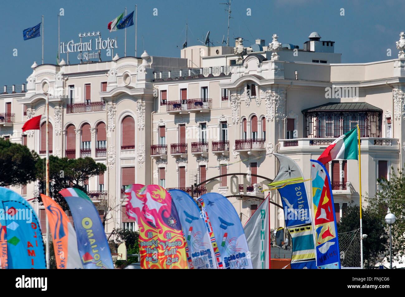 Italy, Emilia Romagna, Rimini, the Grand Hotel Rimini Stock Photo - Alamy