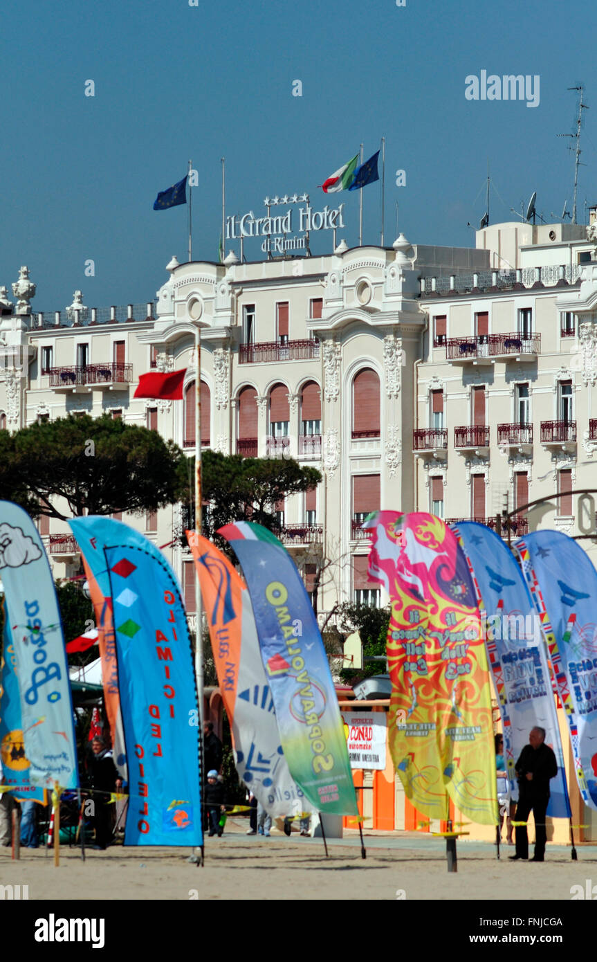 Italy, Emilia Romagna, Rimini, the Grand Hotel Rimini Stock Photo - Alamy