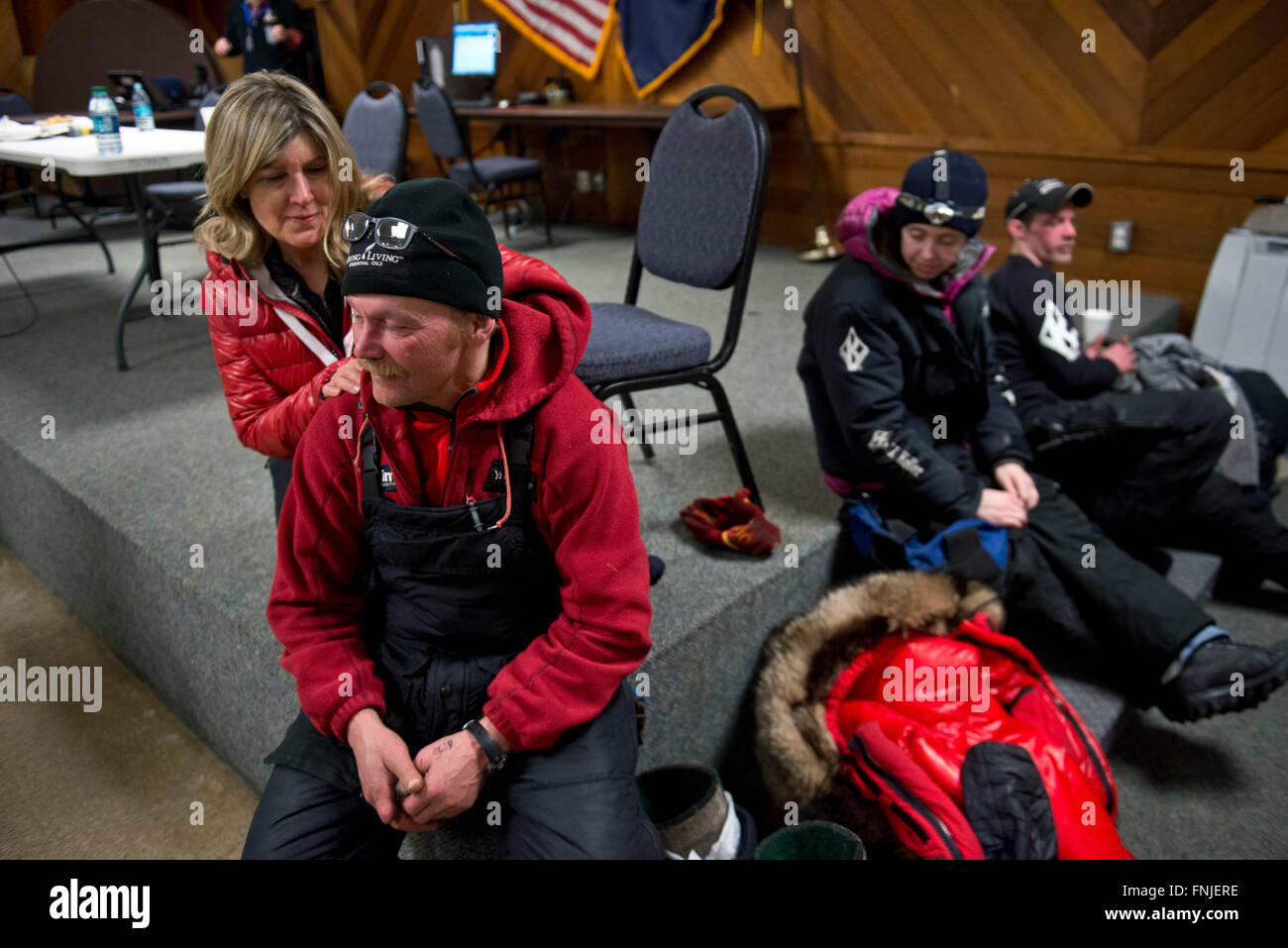 Usa. 15th Mar, 2016. Marc Lester/Alaska Dispatch News.Janine Seavey ...