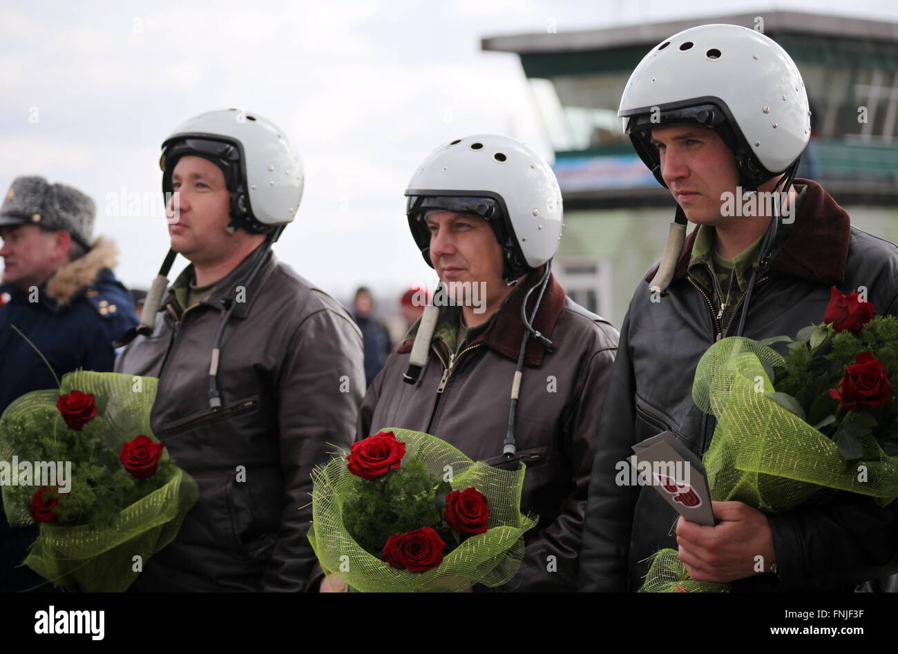 Voronezh Region, Russia. 15th Mar, 2016. Pilots of Russian Air Force ...