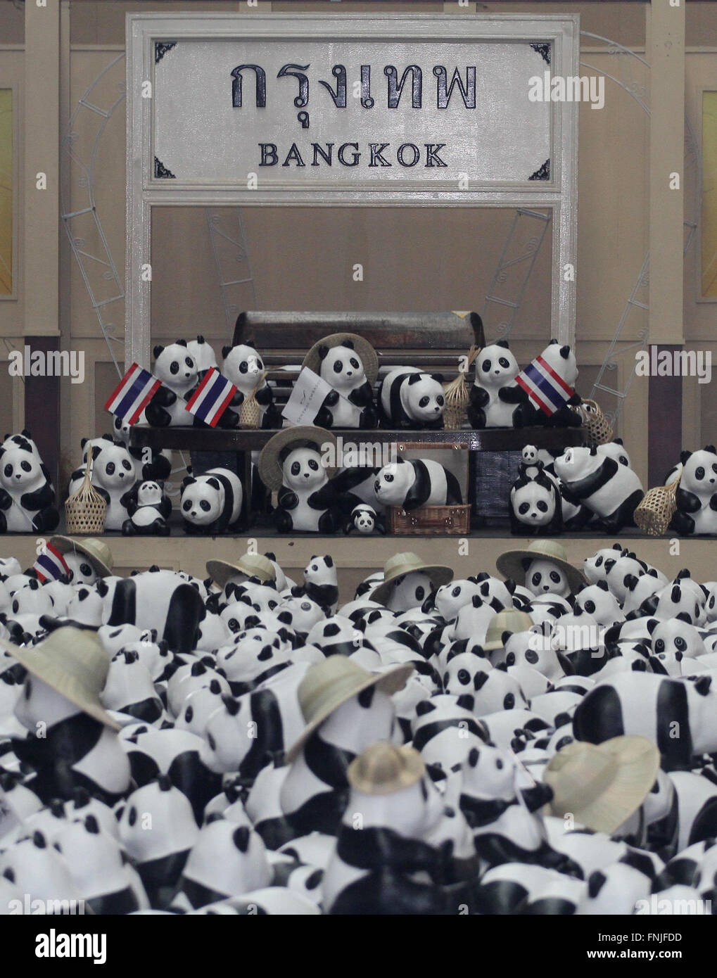Bangkok, Thailand. 15th Mar, 2016. 1600 Pandas exhibition by French ...