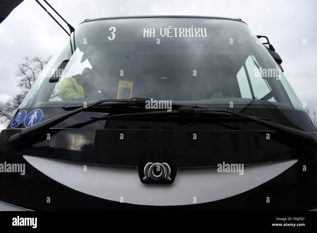 Chrudim, Czech Republic. 15th Mar, 2016. New electric bus SOR EBN 8 of ...