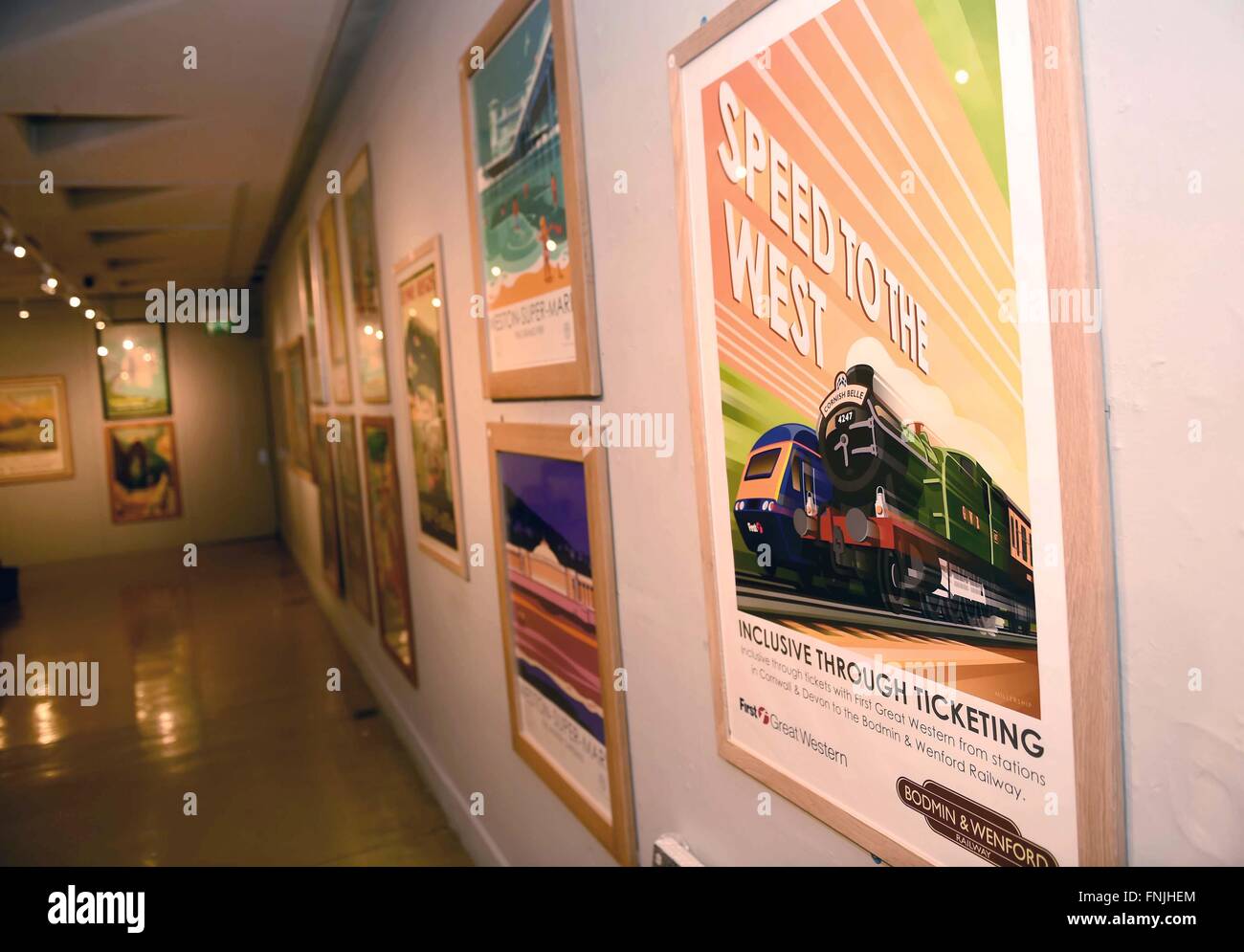 Railway advertisement posters, Dorset County Museum's exhibition ...