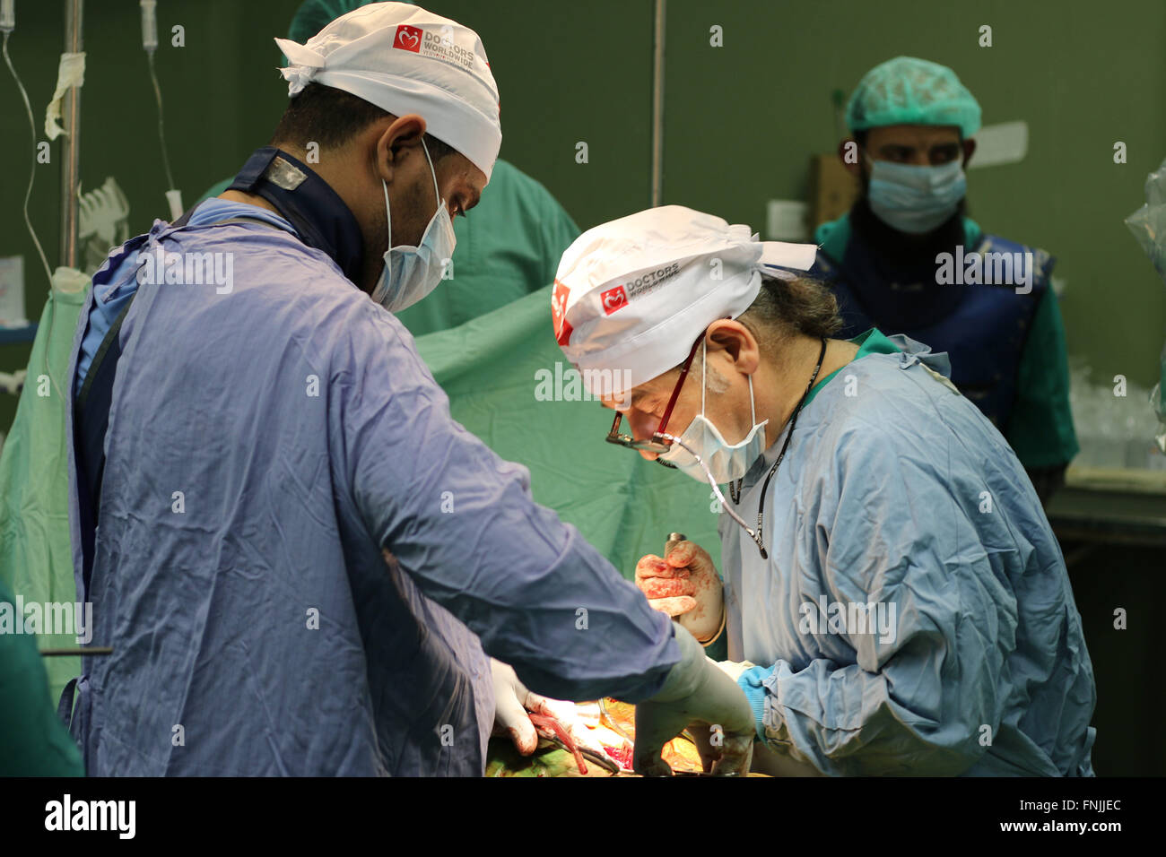 Gaza City, The Gaza Strip, Palestine. 15th Mar, 2016. A Turkish medical ...