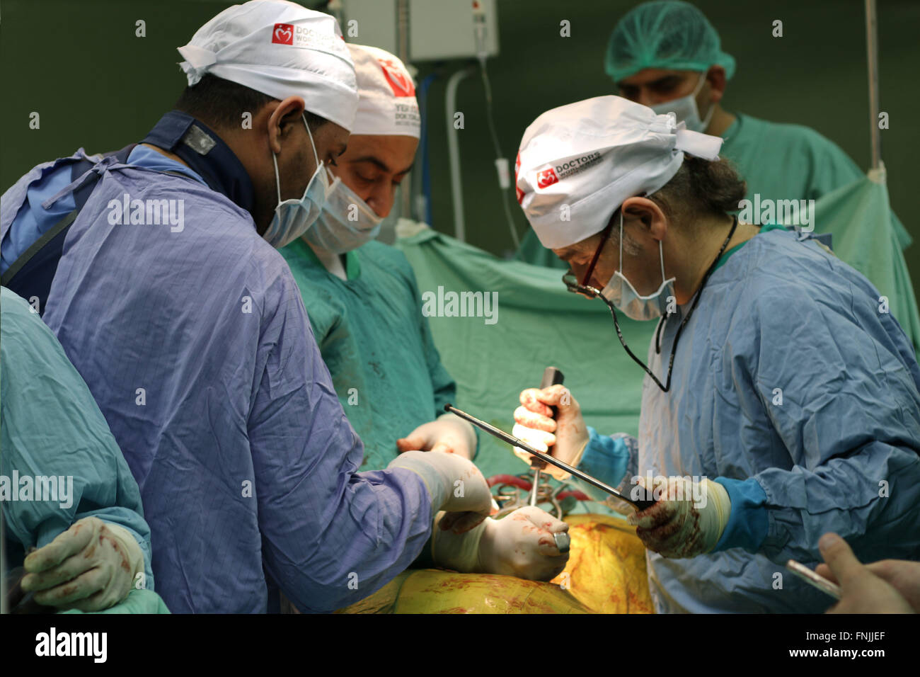 Gaza City, The Gaza Strip, Palestine. 15th Mar, 2016. A Turkish medical ...