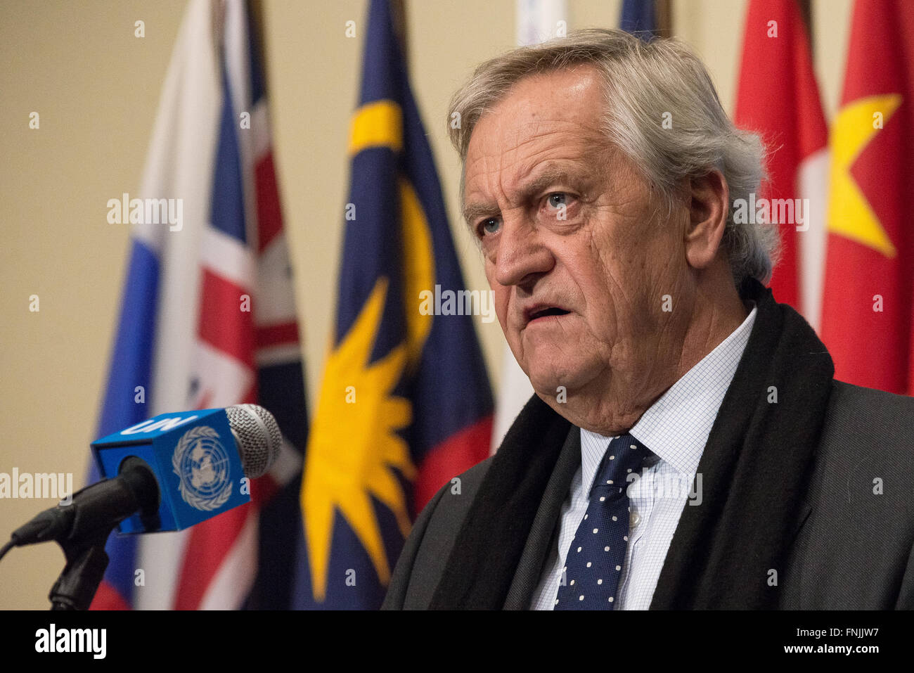 New York, United States. 15th Mar, 2016. Nicholas Haywood speaks with ...