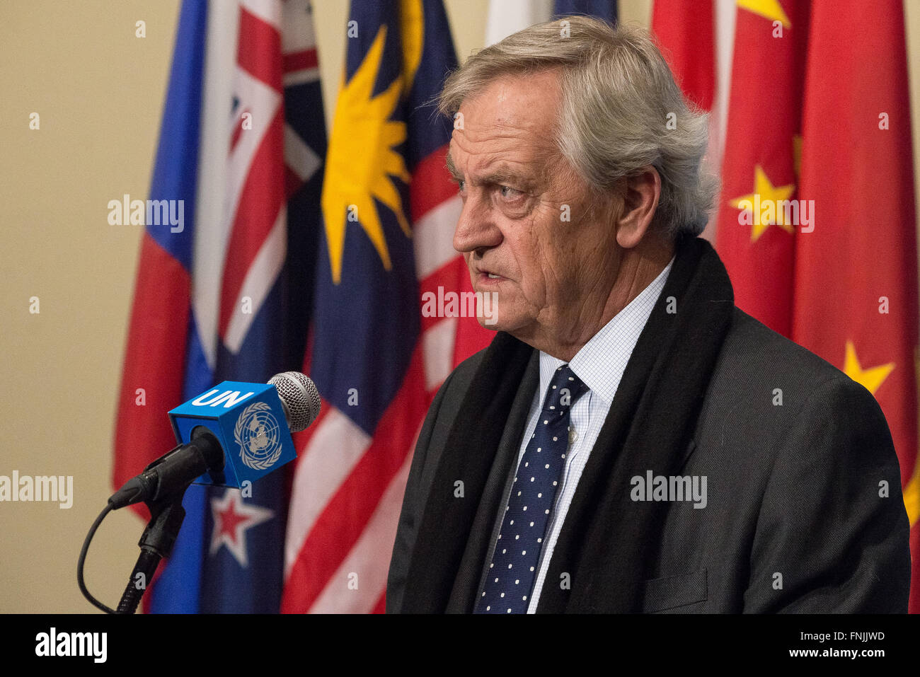 New York, United States. 15th Mar, 2016. Nicholas Haywood speaks with ...