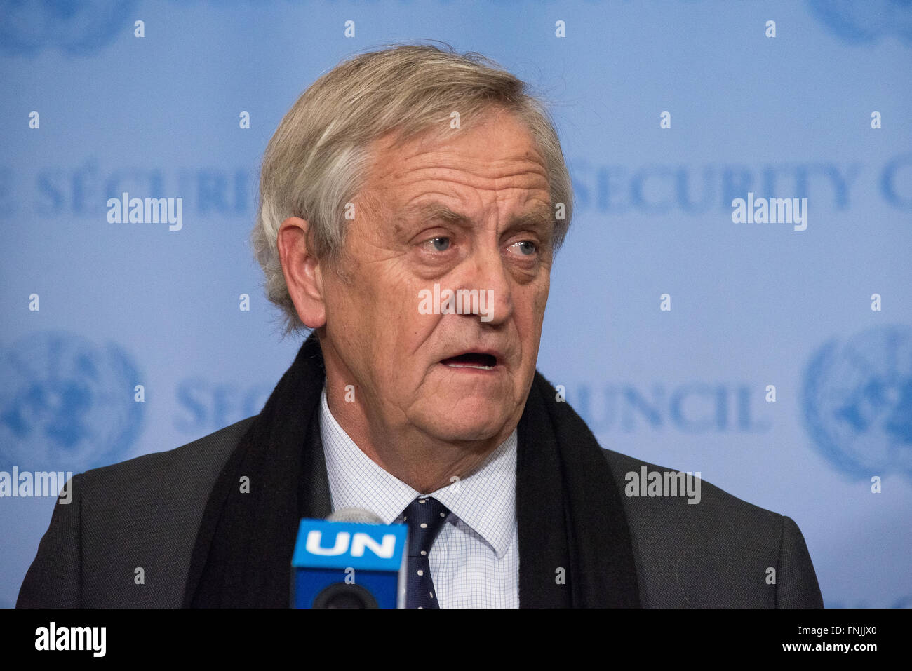 New York, United States. 15th Mar, 2016. Nicholas Haywood speaks with ...