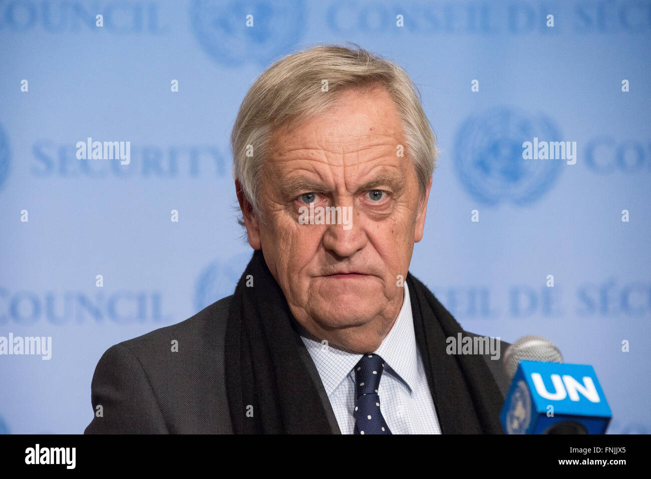 New York, United States. 15th Mar, 2016. Nicholas Haywood speaks with ...