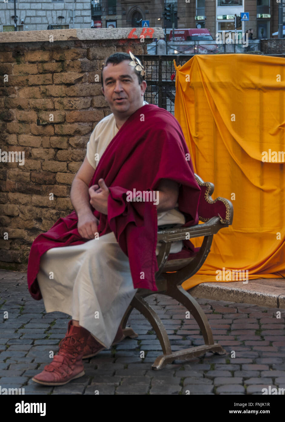 Rome, Italy. 15th Mar, 2016. Reenactment of the Ides of March, the day ...