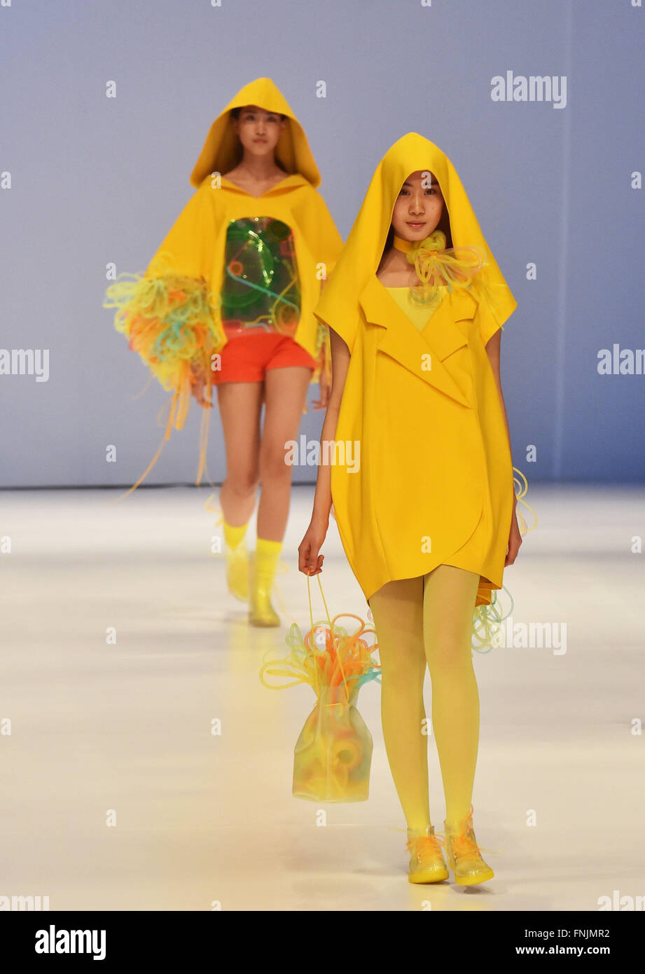 Beijing, China. 15th Mar, 2016. Models present creations at a special ...