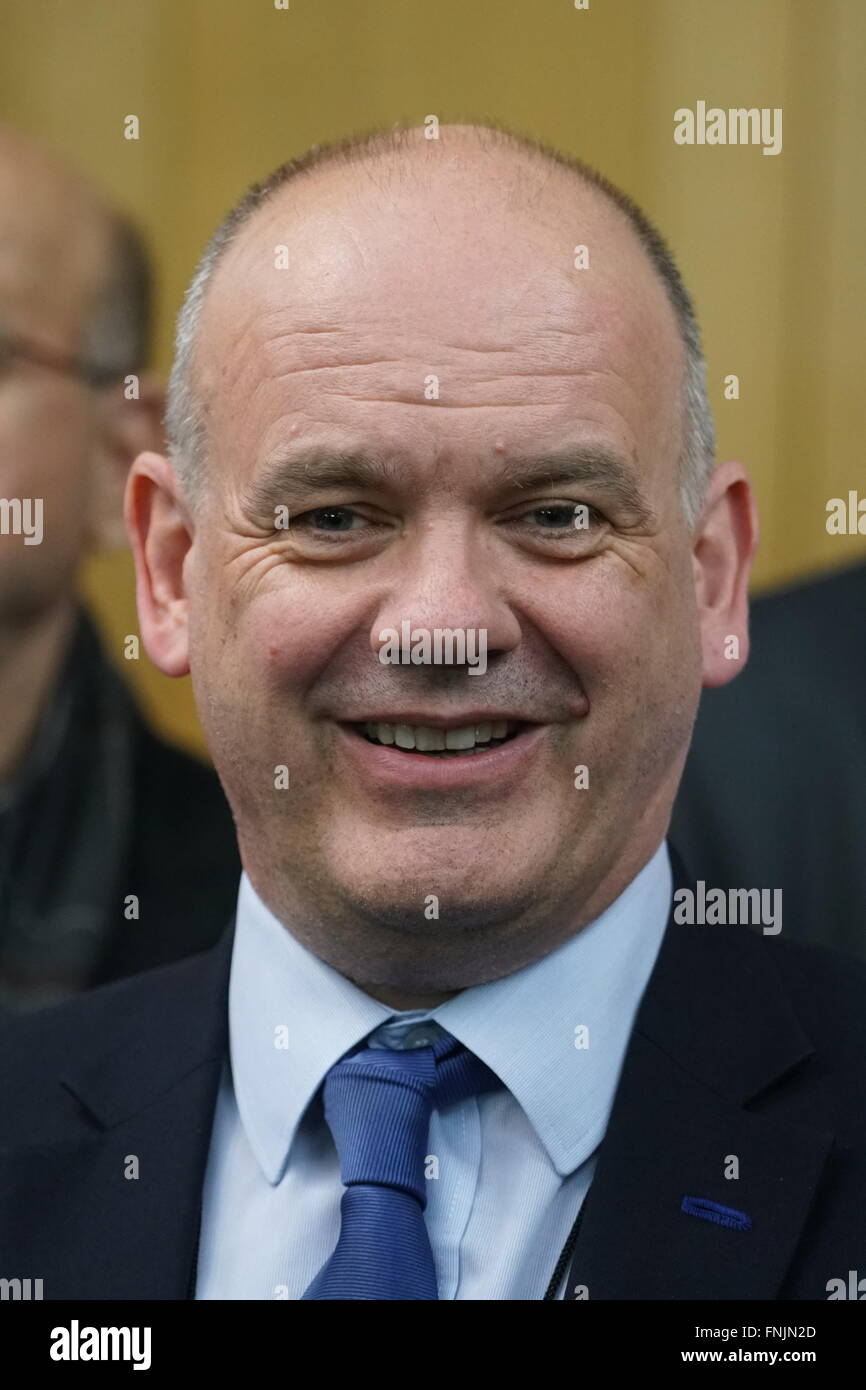 London, UK. 15th March, 2016. Deputy Mayor of London Roger Evans AM ...