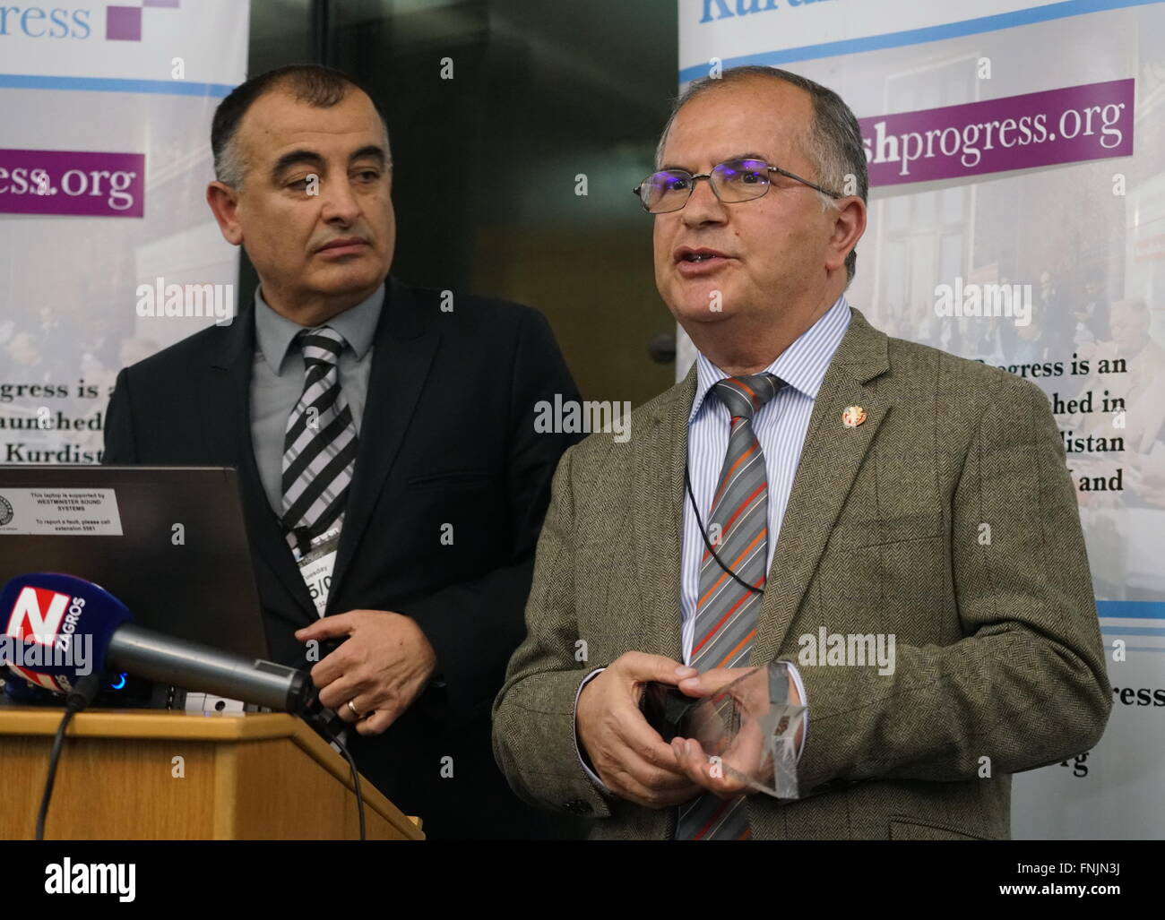 London, UK. 15th March, 2016. President of Iraq Mr Abdul Latif Rashid ...