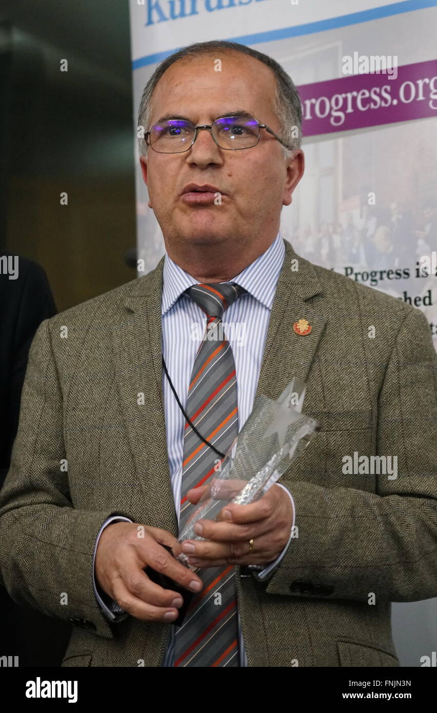 London, UK. 15th March, 2016. President of Iraq Mr Abdul Latif Rashid ...