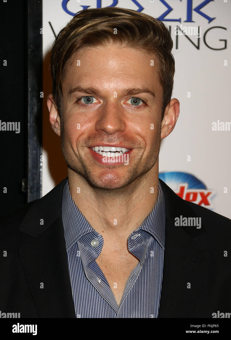 New York, USA. 15th Mar, 2016. Actor HUNTER RYAN attends the World ...