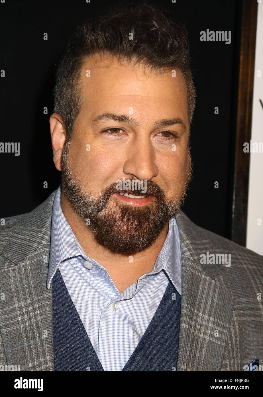 New York, USA. 15th Mar, 2016. Singer JOEY FATONE attends the World ...