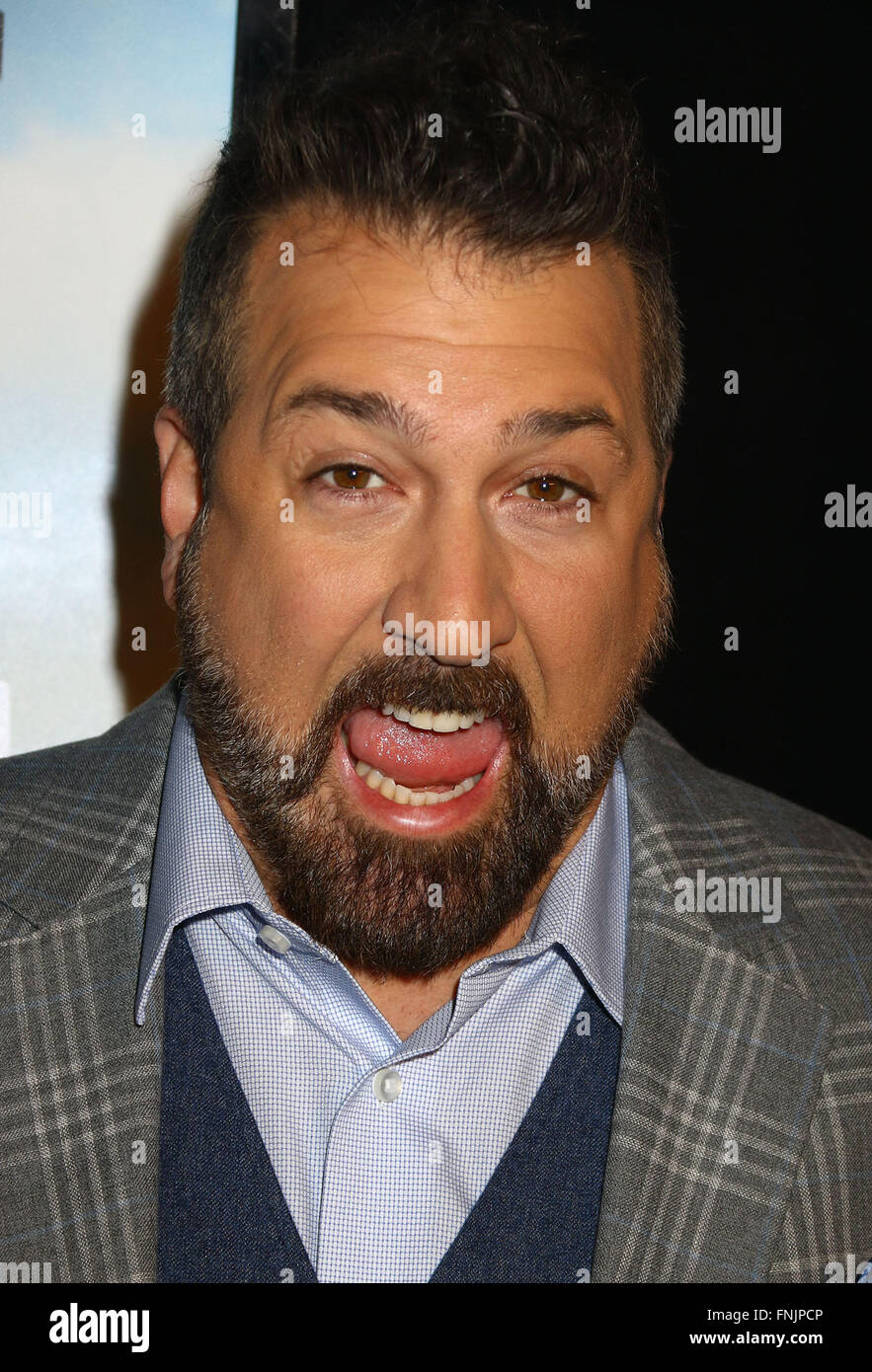 New York, USA. 15th Mar, 2016. Singer JOEY FATONE attends the World ...